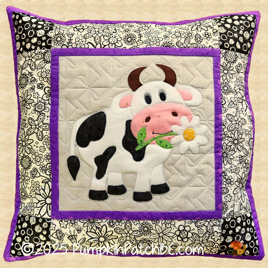 A Whole Lotta Moo Pillow | Pumpkin Patch Patterns
