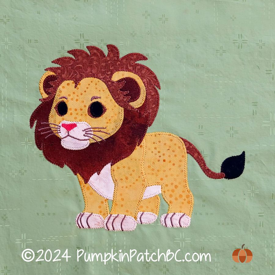 Safari Block #4 - Lion | Pumpkin Patch Patterns