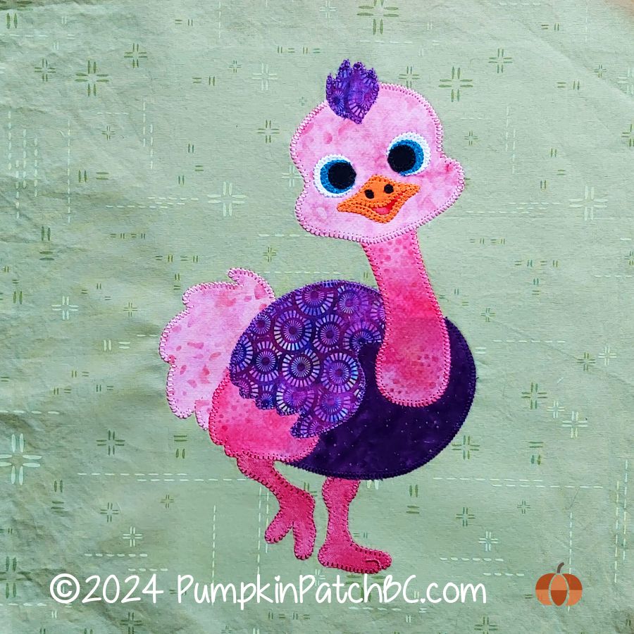 Safari Block #2 - Ostrich | Pumpkin Patch Patterns